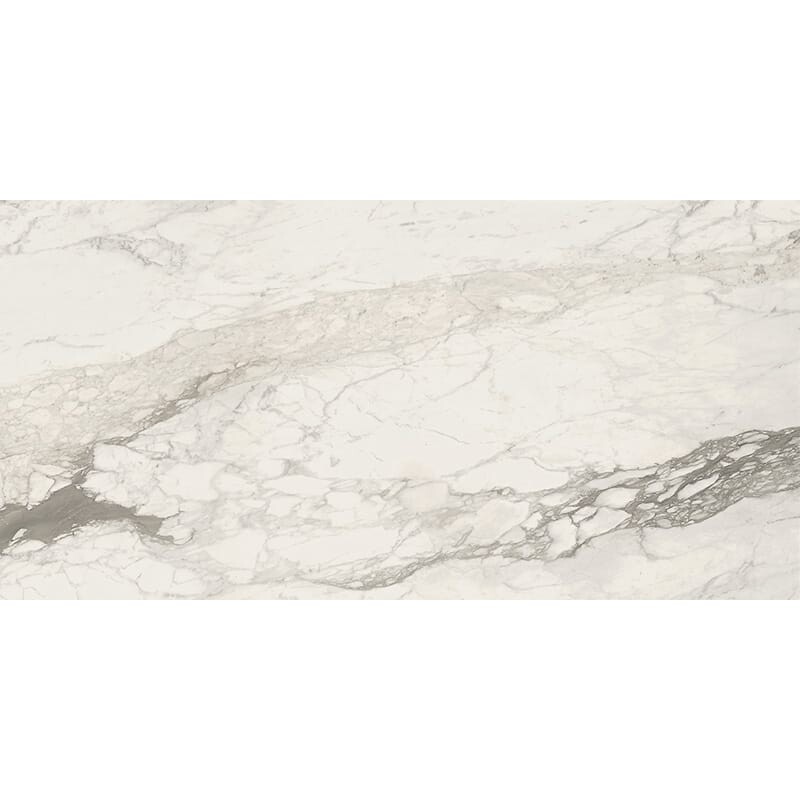 Calacatta Renoire Polished Porcelain Tile | 24x48x3/8 | White Porcelain